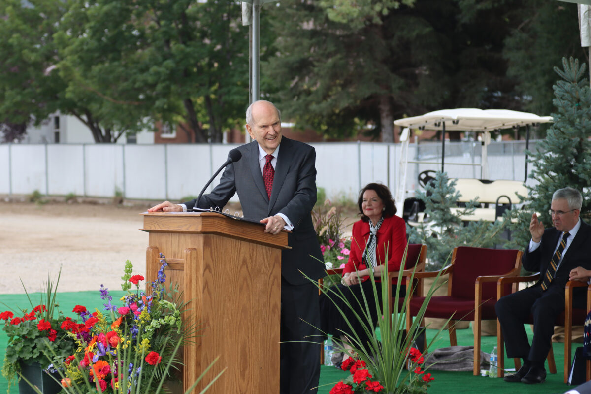 President Nelson presides over Ephraim temple groundbreaking | News ...